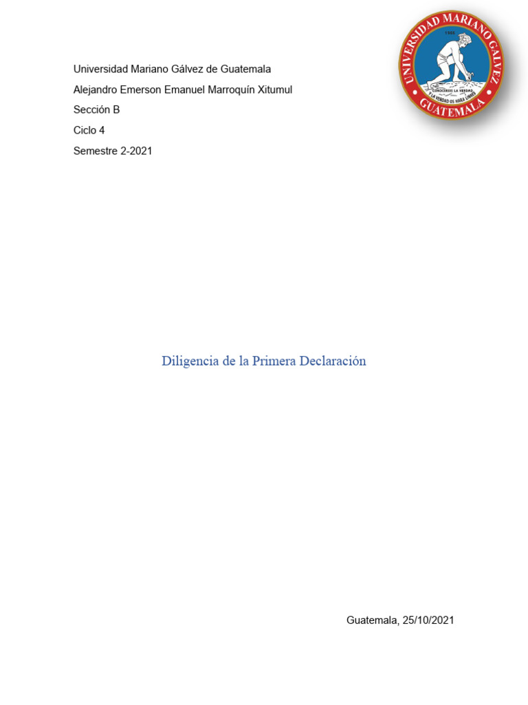 Primera Declaracion Alejandro Marroquin | PDF | Fiscal | Ley procesal