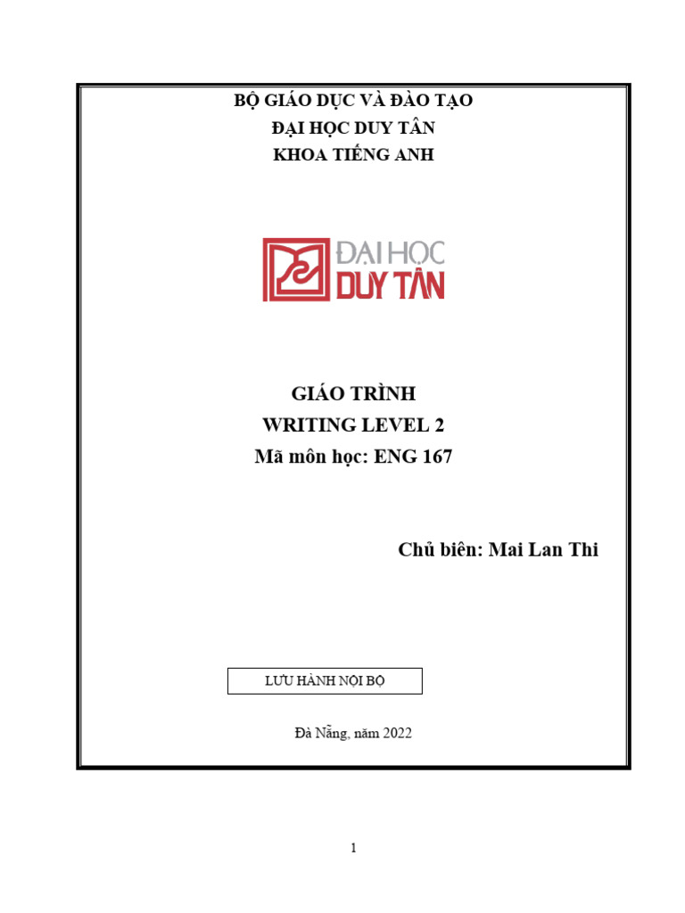 Mai, L. T. - 2022 - Writing Level 2 - ENG 167 - 2022S - REF - UPDATE | PDF | Adverb | Linguistics