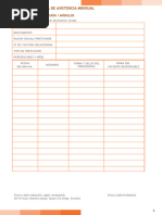 Planilla Asistencia IOSFA | PDF