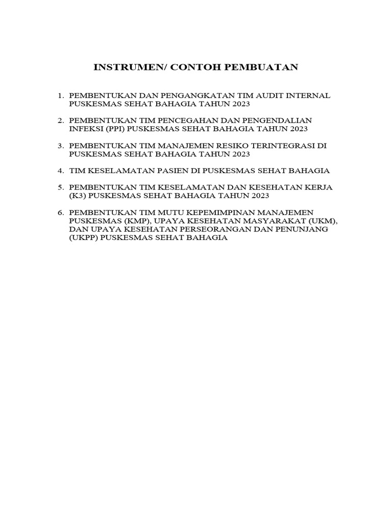 Contoh SK Ppi, Manajemen Resiko, PMKP | PDF