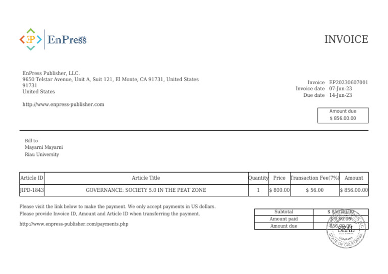 Invoice JIPD 1843 | PDF