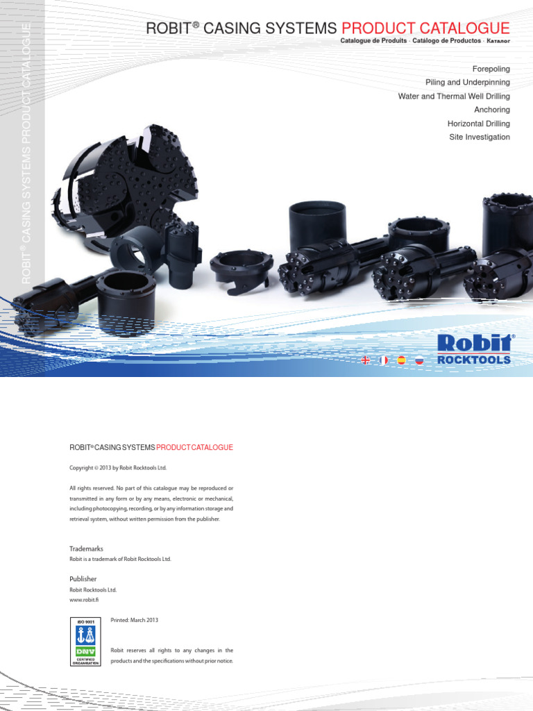 Robit Casing Systems Catalogue ML 03-2013 | PDF