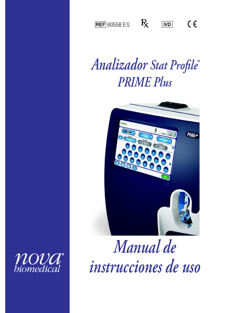 Mnaual de Operaciones Equipo Stat Profile Prime Plus | PDF