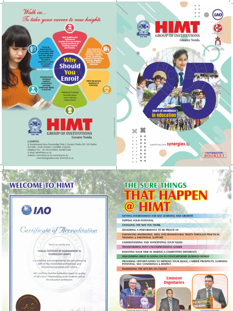 HIMT Brochure | PDF | Postgraduate Education | Master Of Business ...