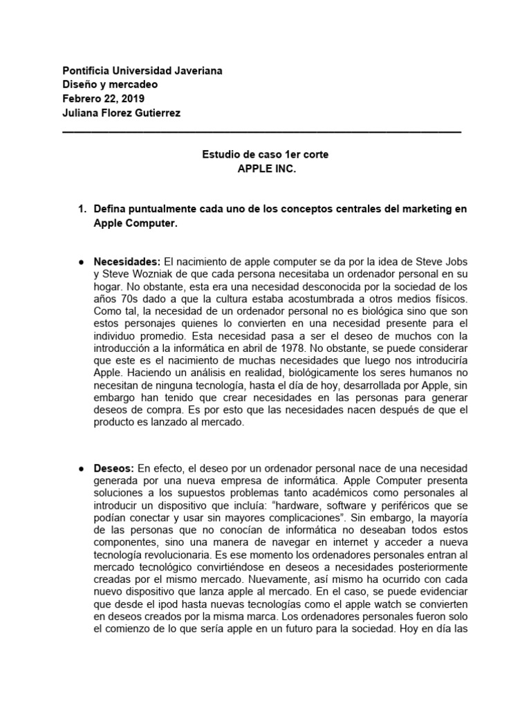 Caso Apple | PDF | Apple Inc. | Marketing