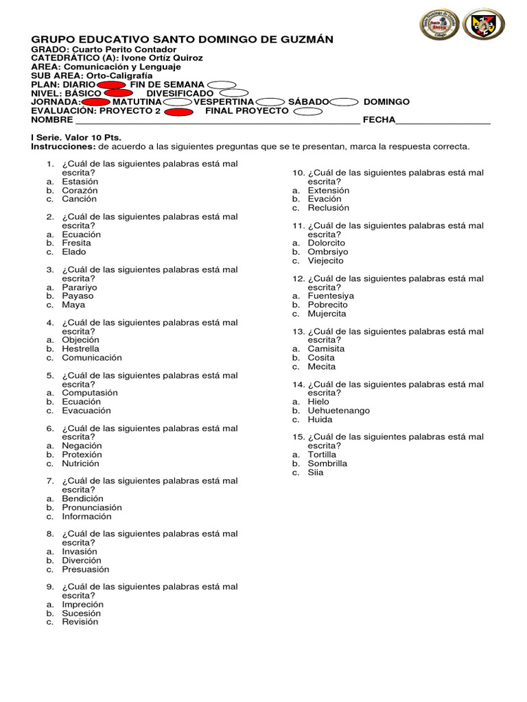 Orto-Caligrafía 4to | PDF