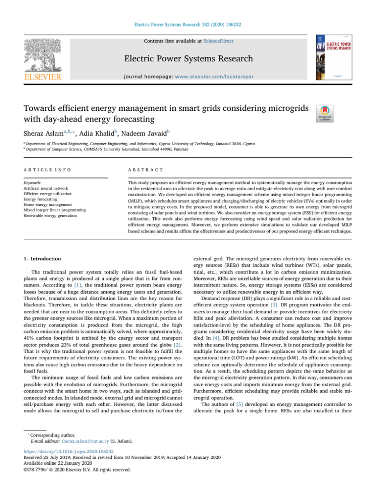 Towards Efficient Energy Management in Smart Grids Considering Microgrids With Day-Ahead Energy ...