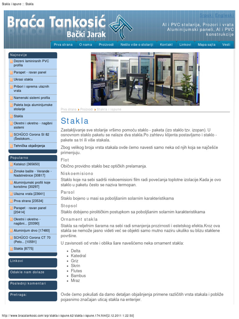 Stakla I Ispune - Stakla | PDF