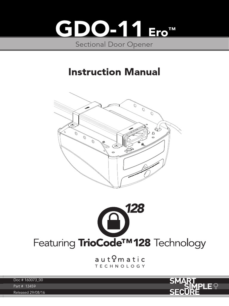 GDO-11 Instruction Manual | PDF | Screw | Door
