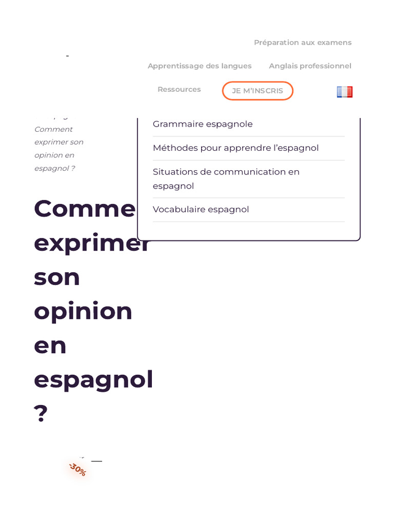 Exprimer Son Opinion en Espagnol - Exemples Et Formules | PDF ...