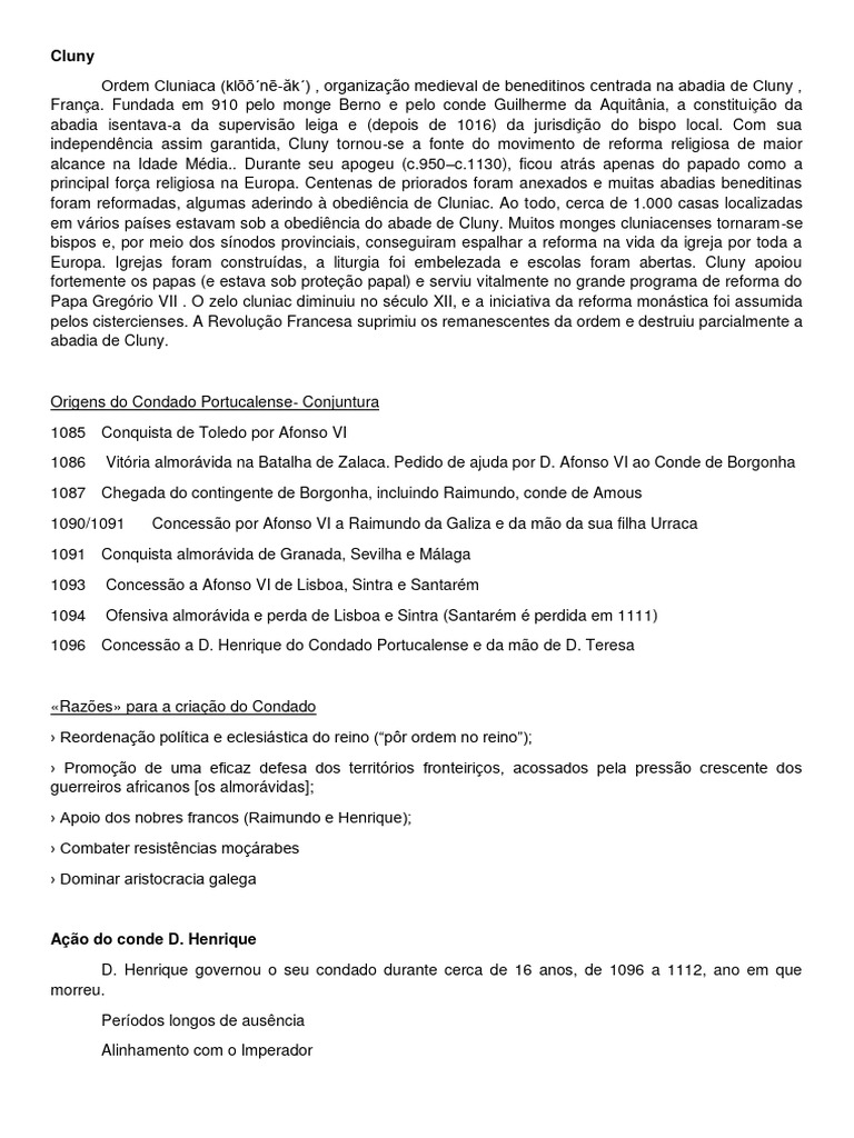 Cluny e a Batalha de Zalaca | PDF | Turismo | Arte