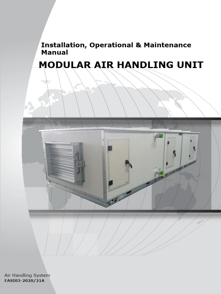 Modular Air Handling Unit IOM - (FASI03-2020,21A) | PDF | Electrical ...