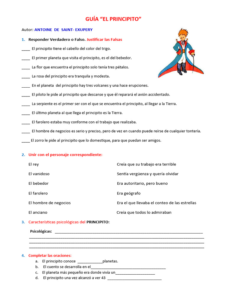 El Principito GUIA | PDF | El Principito
