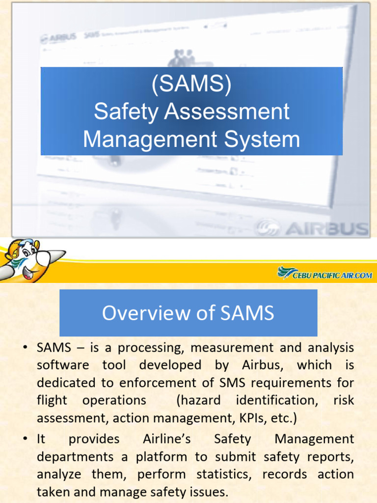 (SAMS) Safety Assessment Management System - Cebu Pacific Air | PDF ...