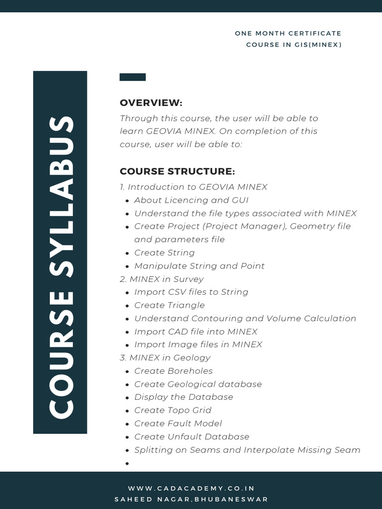 Minex Syllabus | PDF | Geology | Computing