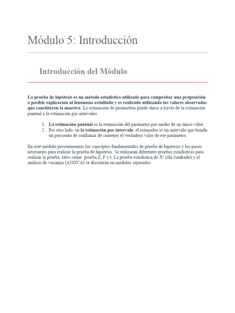 Módulo 5 | PDF | Estadísticas | Muestreo (Estadísticas)