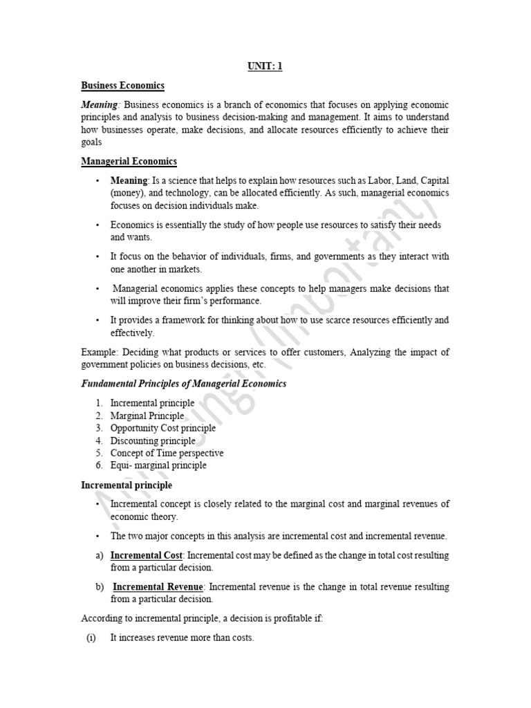 Be - Notes 1 | PDF | Economics | Utility