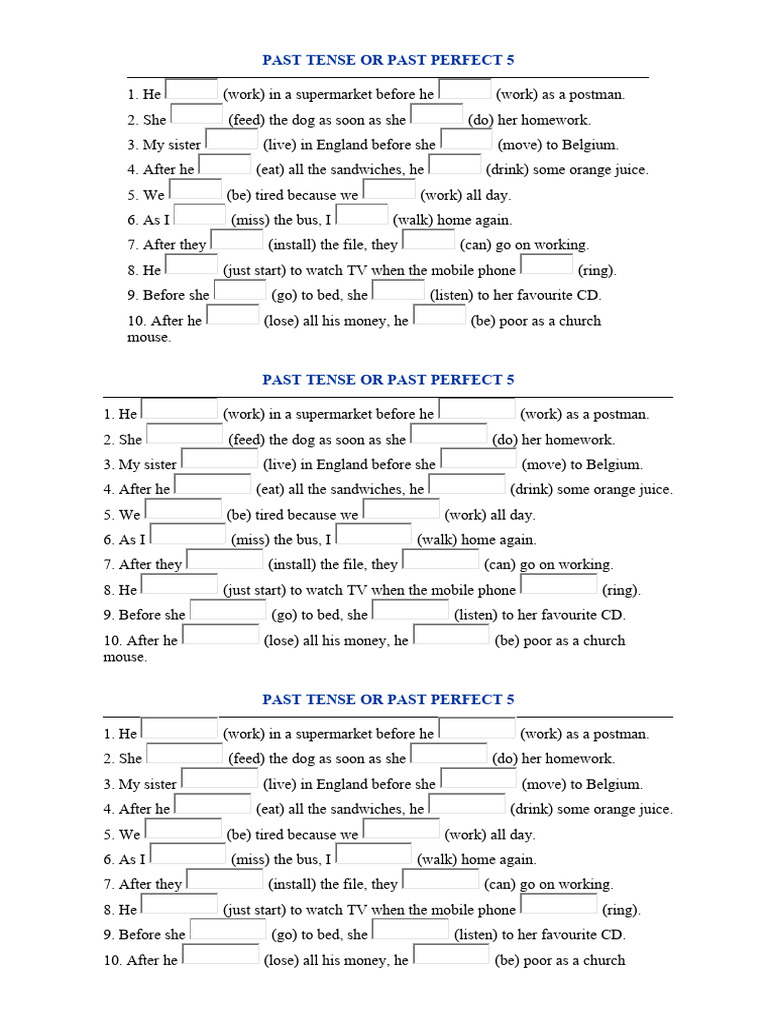 PAST TENSE OR PAST PERFECT Test | PDF | Linguistics | Language Mechanics