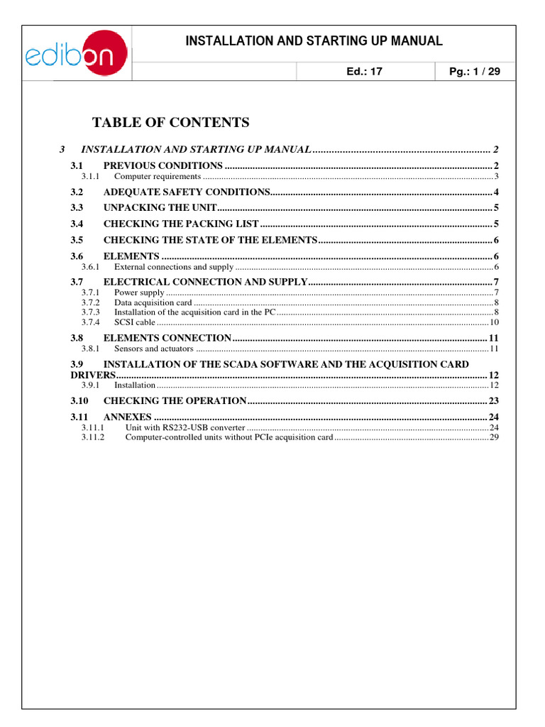 Installation and Starting Up Manual | PDF | Installation (Computer ...