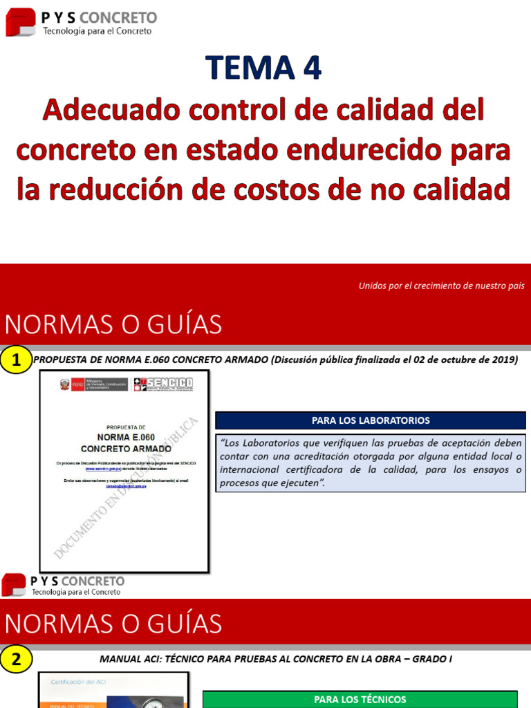 Tema 4 - Adecuado Control de Calidad Del Concreto en Estado Endurecido | PDF