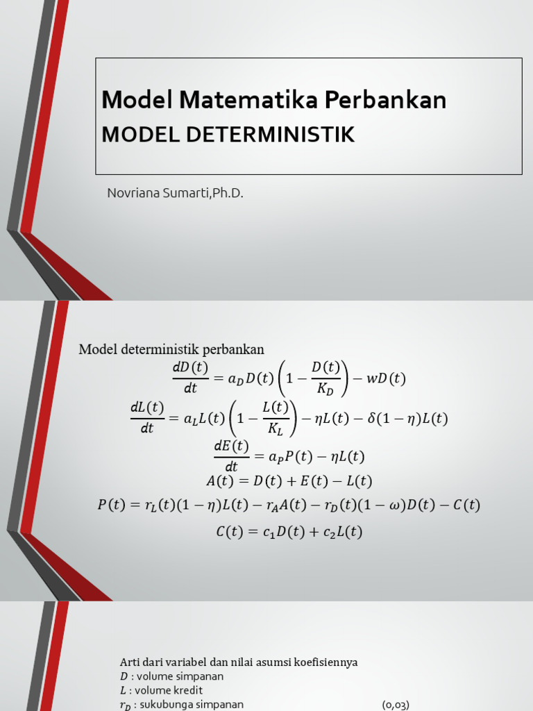 Model Matematika Perbankan Deterministik | PDF