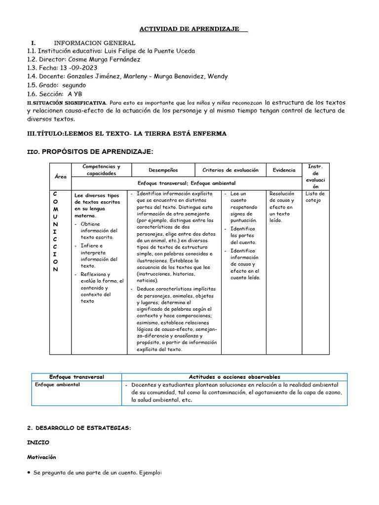 Texto La Tierra Esta Enferma | PDF
