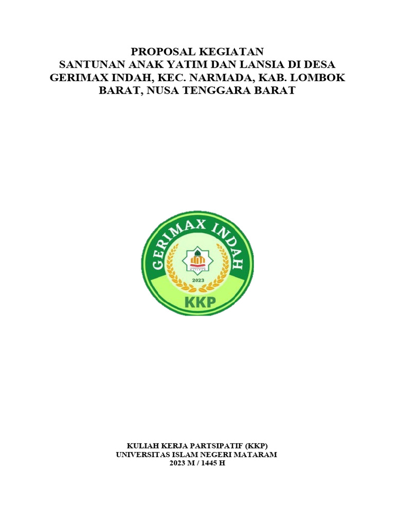 Proposal Santunan Anak Yatim Dan Lansia Rumah Yatim | PDF