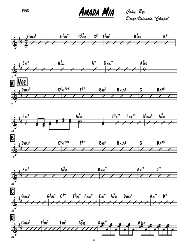 Amada Miax - Piano | PDF
