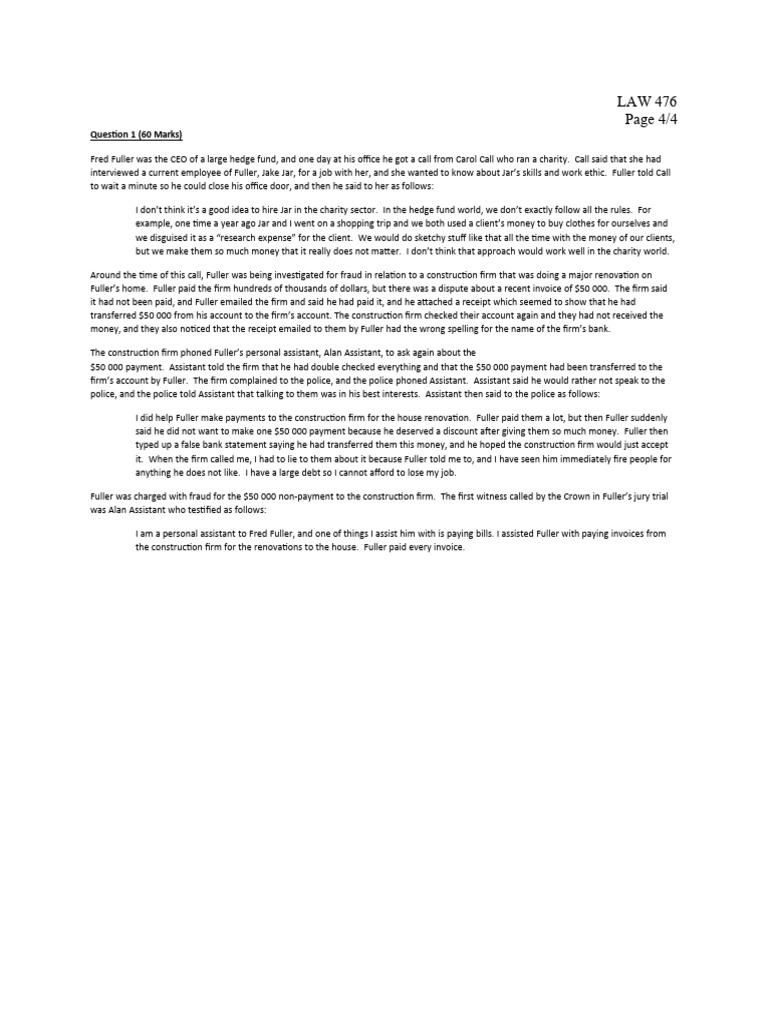 Evidence Sample Exam 2 | PDF