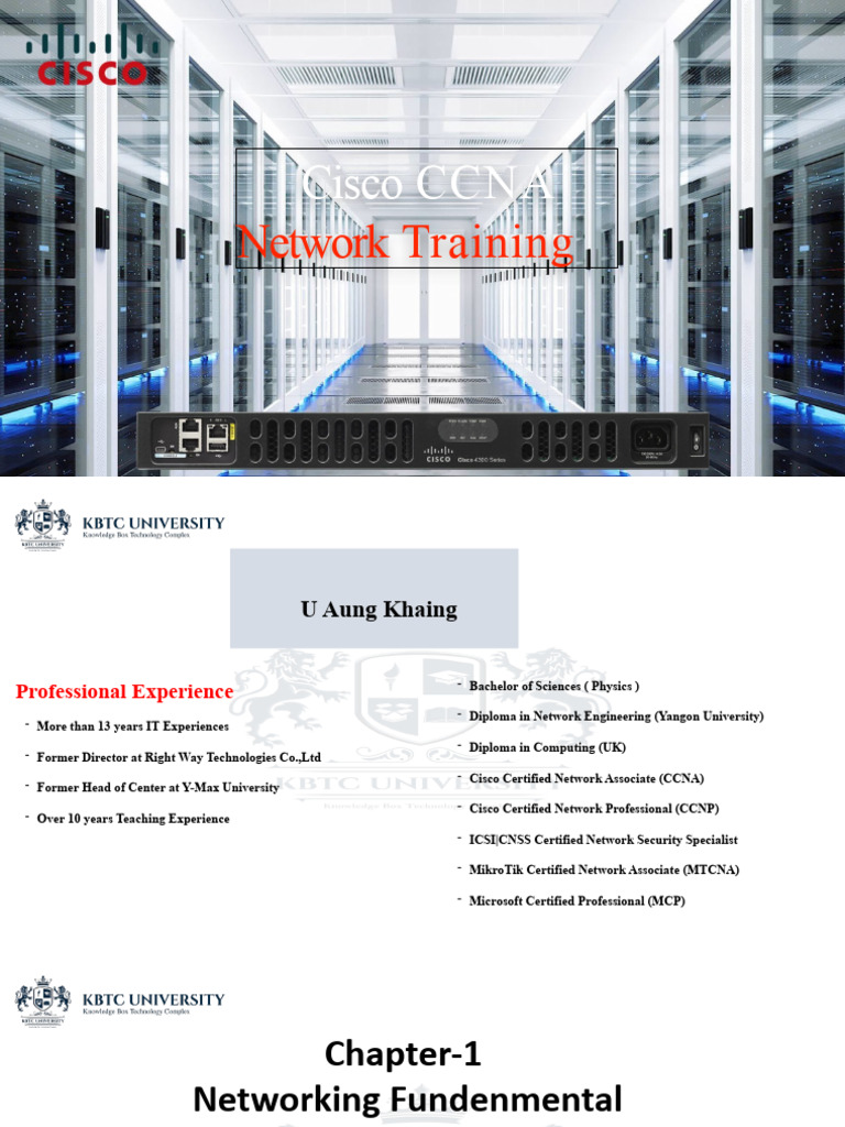 CCNA Powerpoint - 1 | PDF | Ip Address | Network Switch