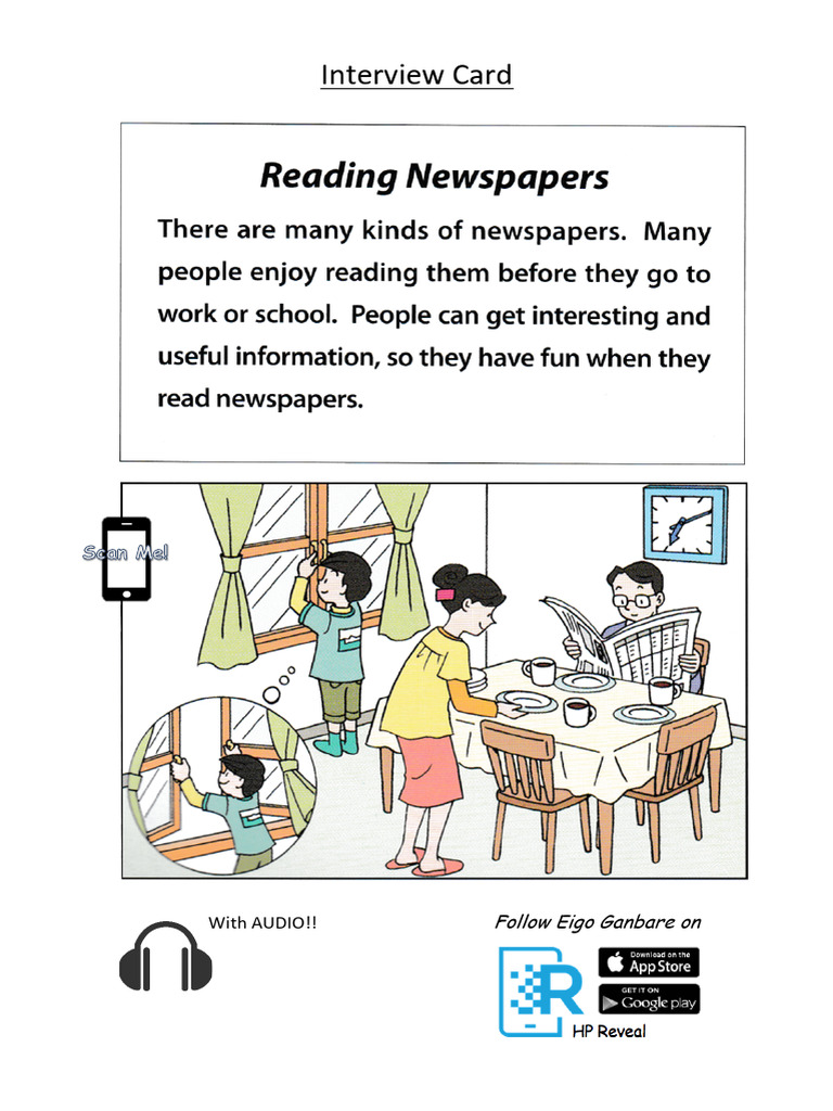 01 Aurasma Eiken03 Interview Cards | PDF