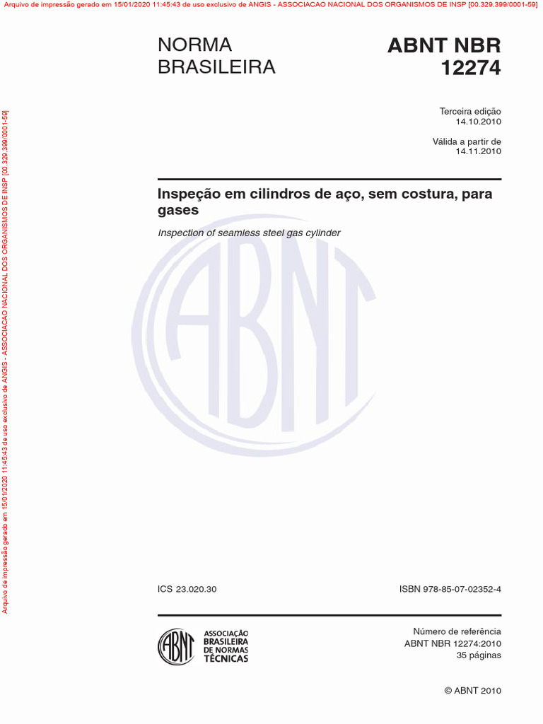 NBR 12274 | PDF