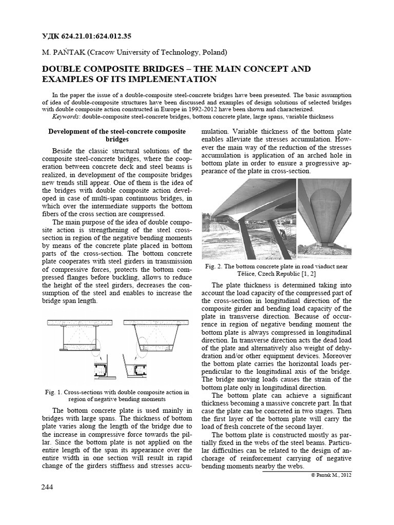 Double Composite Bridges Explained | PDF | Bending | Bridge