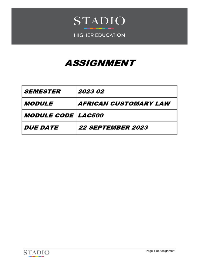 LAC500 Assignment Submission Guide | PDF | Login | Password