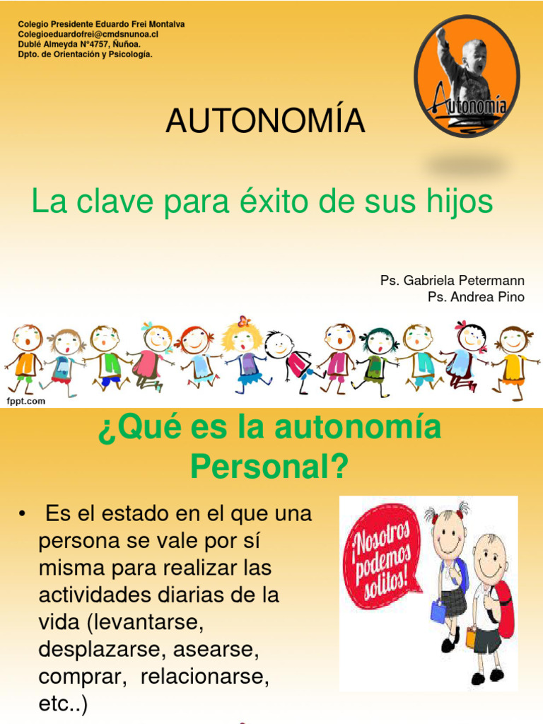 Autonomía | PDF | Educación de la primera infancia