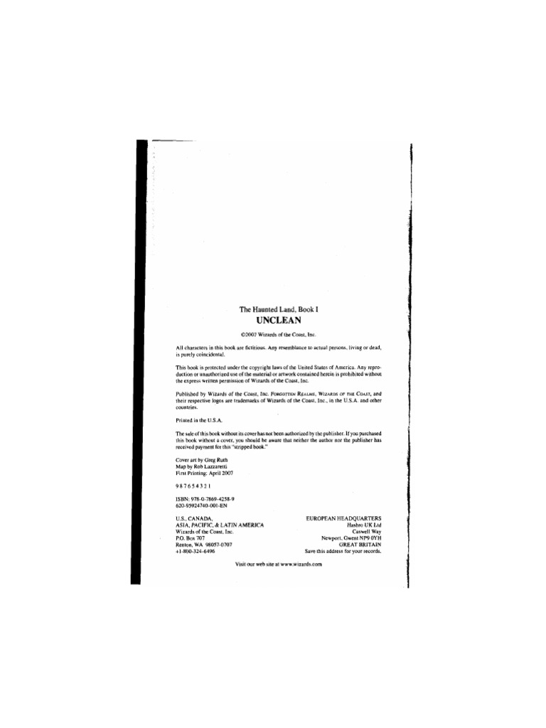 The Haunted Land Trilogy 01 - Unclean | PDF