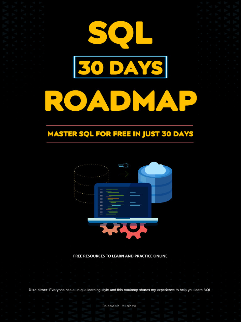 Learn SQL For FREE 30 Days ROADMAP by Rishabh Mishra | PDF | Sql ...