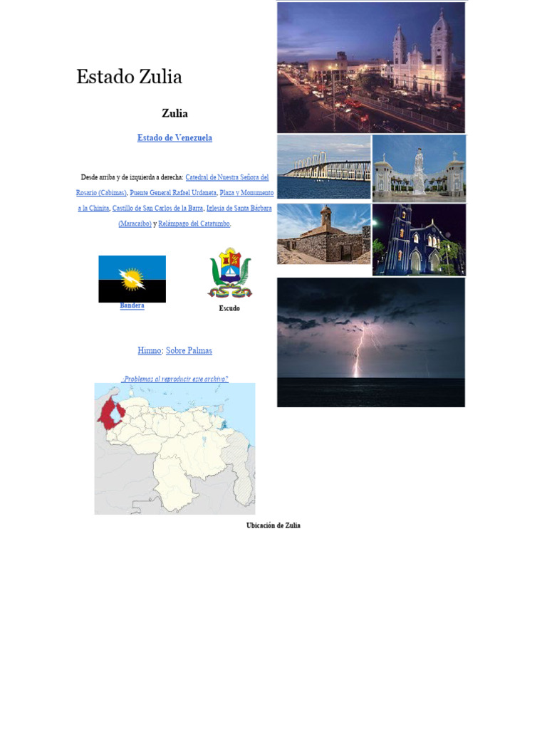Historia y Cultura del Estado Zulia | PDF | Venezuela