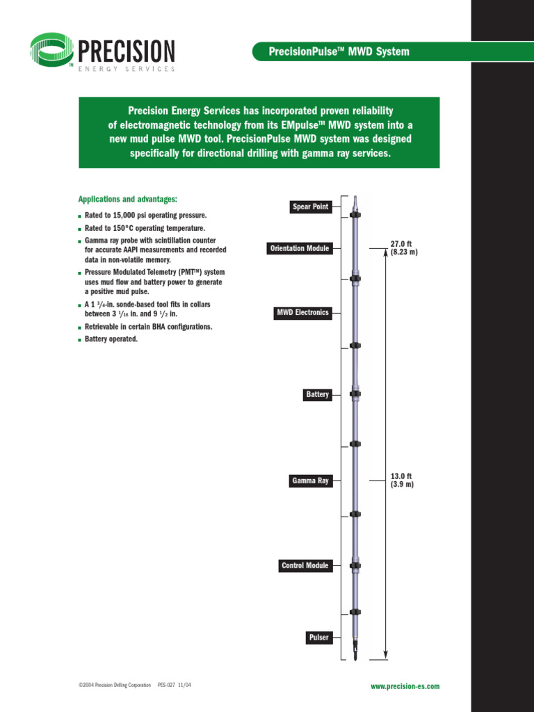 PrecisionPulse MWD System Overview | PDF | Physical Sciences | Metrology
