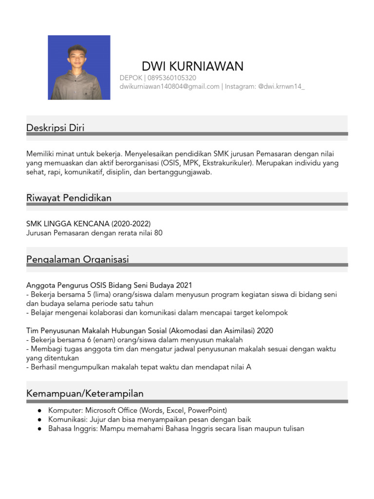 CV Dwi Kurniawan | PDF
