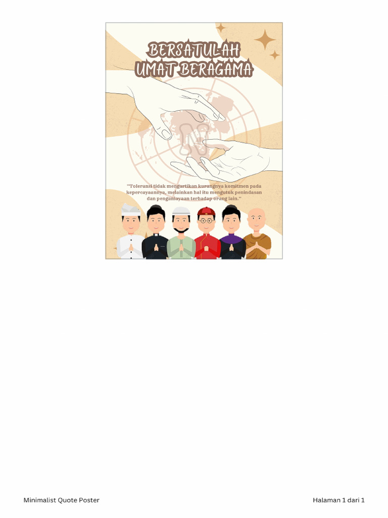 Poster Toleransi Beragama | PDF