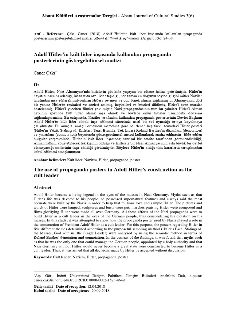 Adolf Hitler'in K LT Lider in As Nda Kullan Lan Propaganda ...