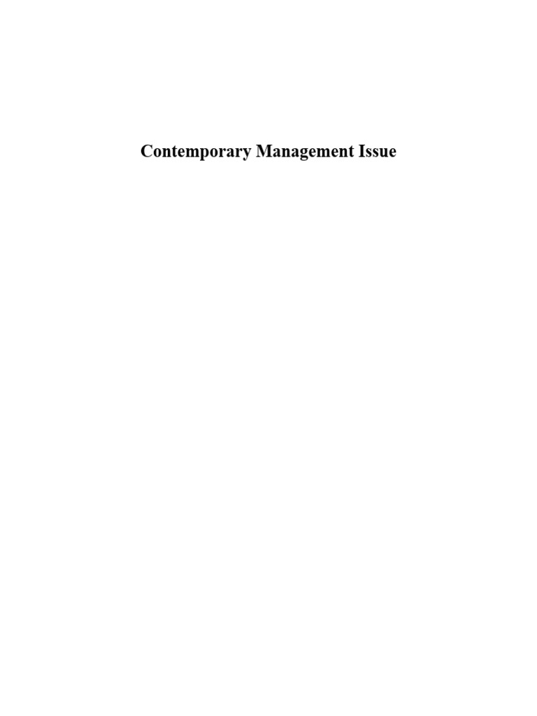 Contemporary Management | PDF | Human Resource Management | Talent ...