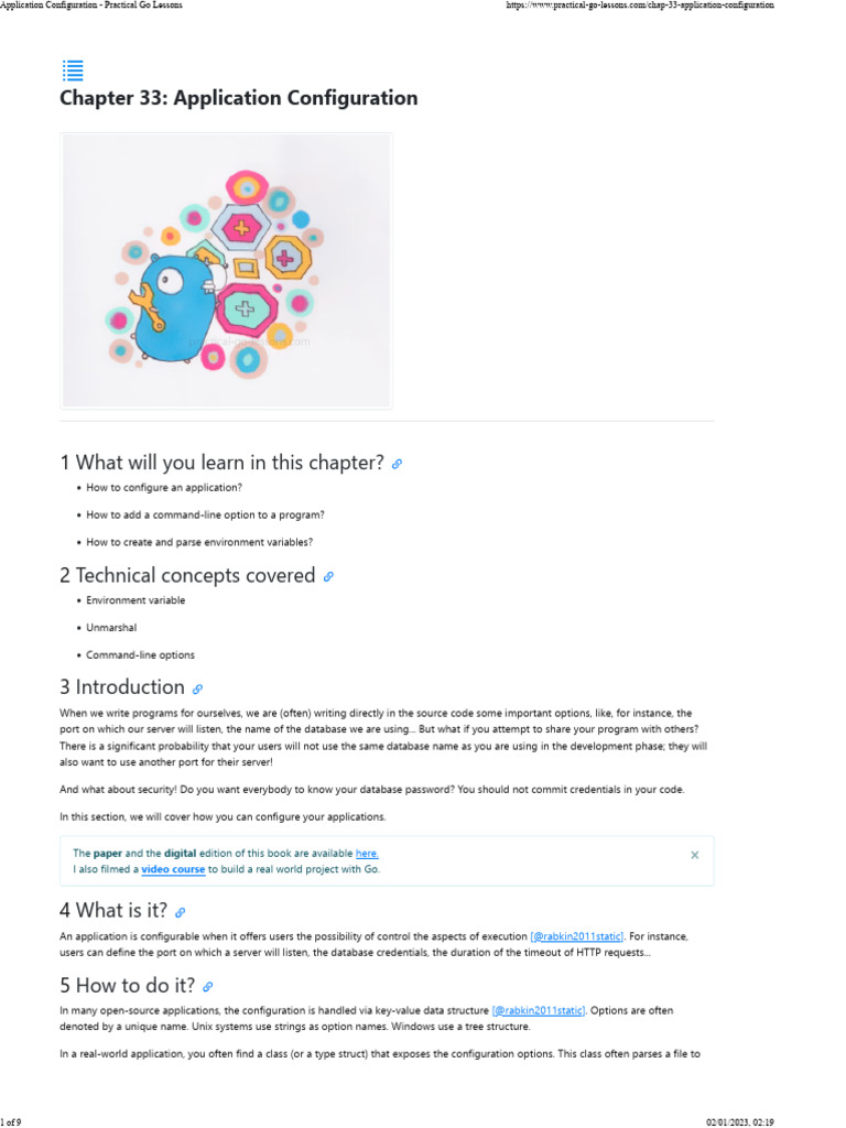 Application Configuration - Practical Go Lessons-33 | PDF | Command ...