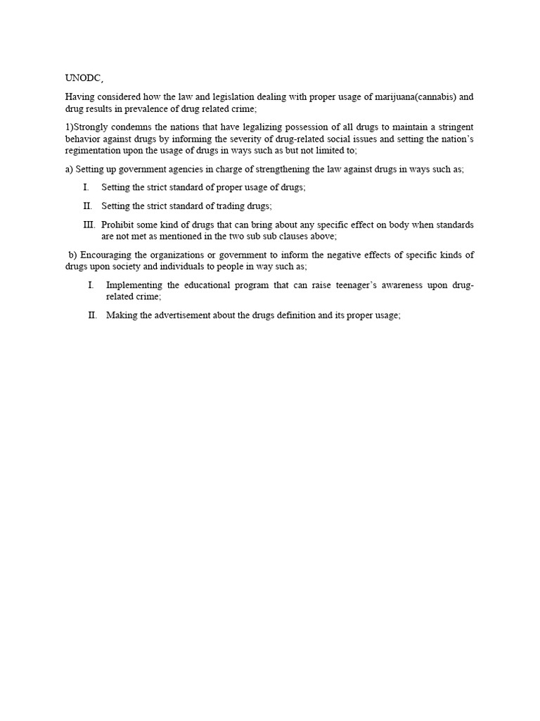 Spain, MUN Preambulatory and Operative Clauses | PDF