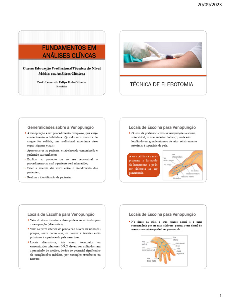 3 TÉCNICA DE FLEBOTOMIA | PDF | Veia | Medicina Clínica
