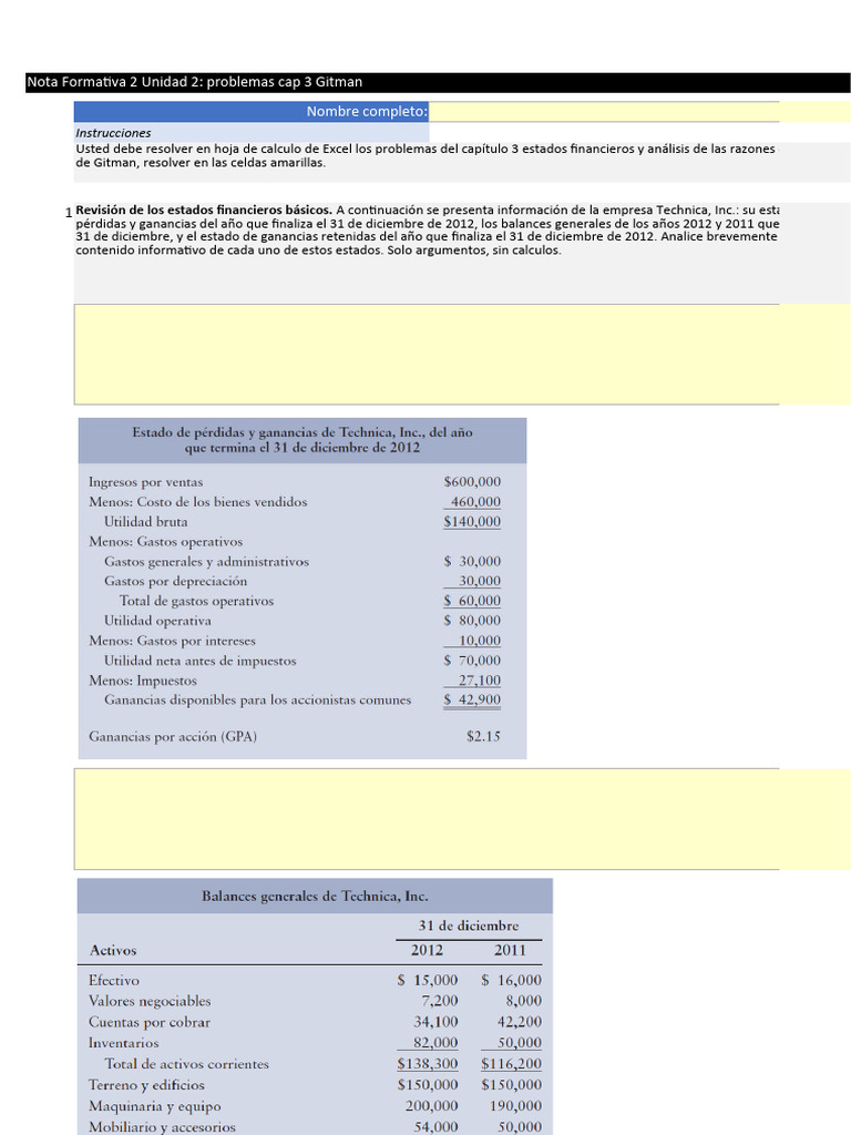 Análisis y Ejercicios Financieros | PDF | Compartir (Finanzas) | Impuestos