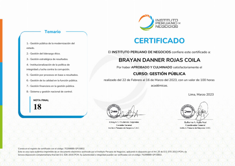 Certificacion | PDF