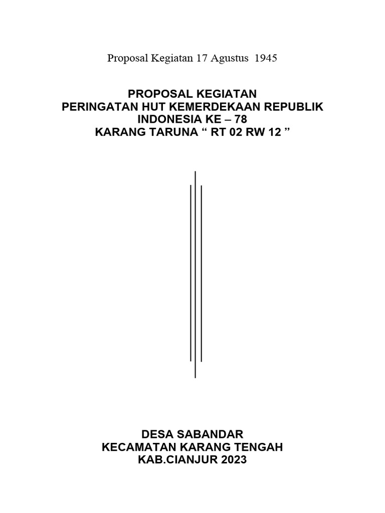 Proposal Kegiatan 17 Agustus 1945 | PDF