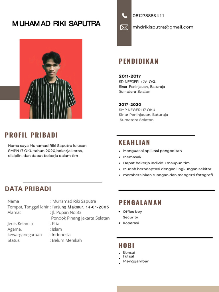 CV Data Diri | PDF
